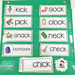 Read and Match Pocket Chart Cards - Tunstall's Teaching Tidbits