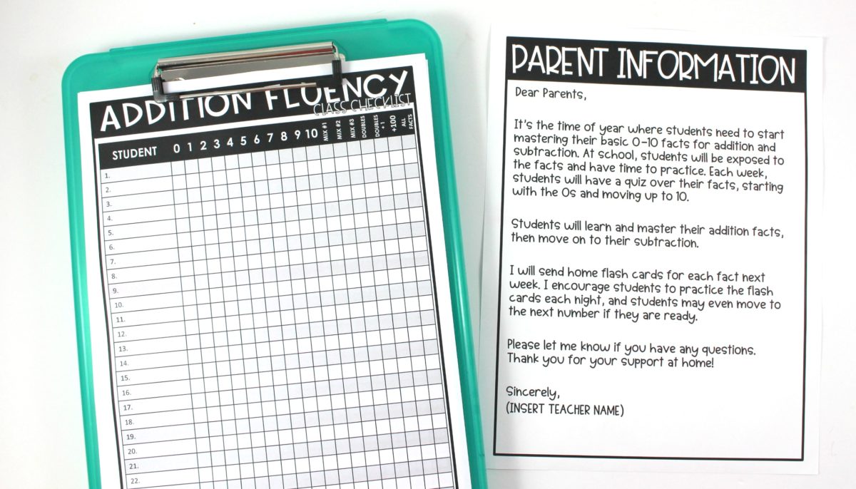 Math Fact Fluency - Tunstall's Teaching