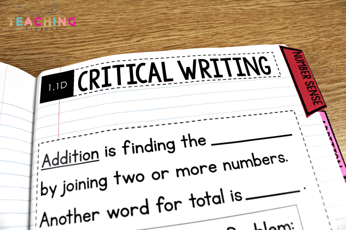 The Benefits of Numbers Notebook - Tunstall's Teaching