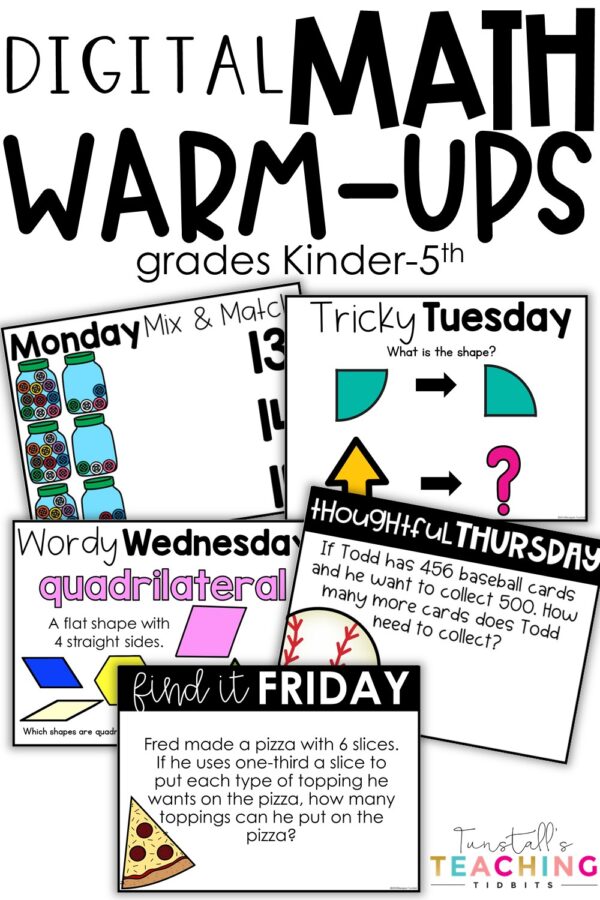 Digital Math Warm-Ups - Tunstall's Teaching Tidbits