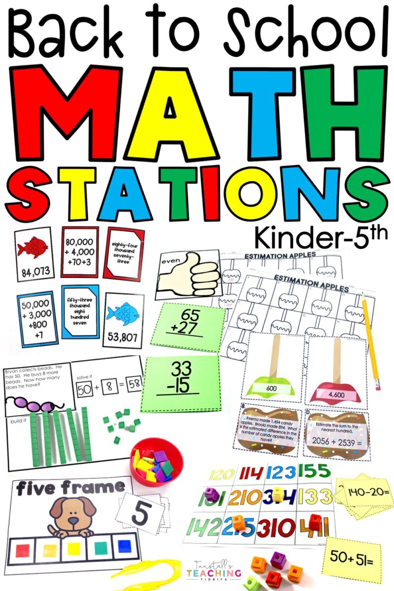 Math Workstations for Back to School - Tunstall's Teaching